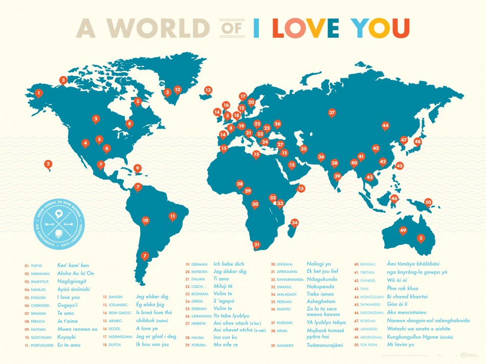 A World of I Love You - poster by Charley Chartwell on The Bazaar
